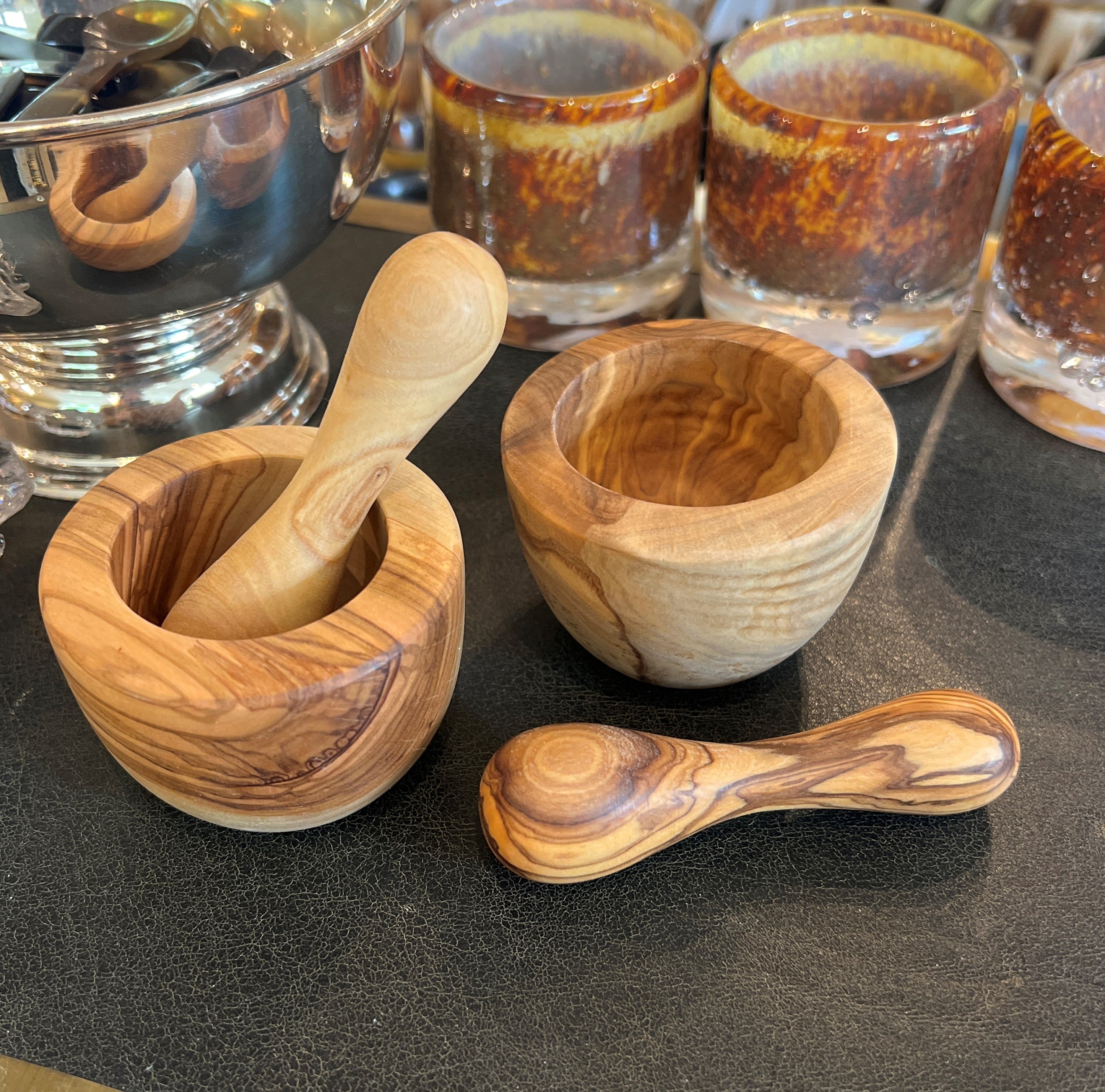 Extra Small Olive Wood Mortar & Pestle – Watson Kennedy